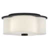 Hinkley Delaney 2-Light Flush Mount Ceiling Light with Linen Shade | Wayfair